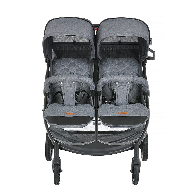Прогулочная коляска для двойни Pituso Duocity с полиуретановыми (PU) колесами в магазине Коляски ...