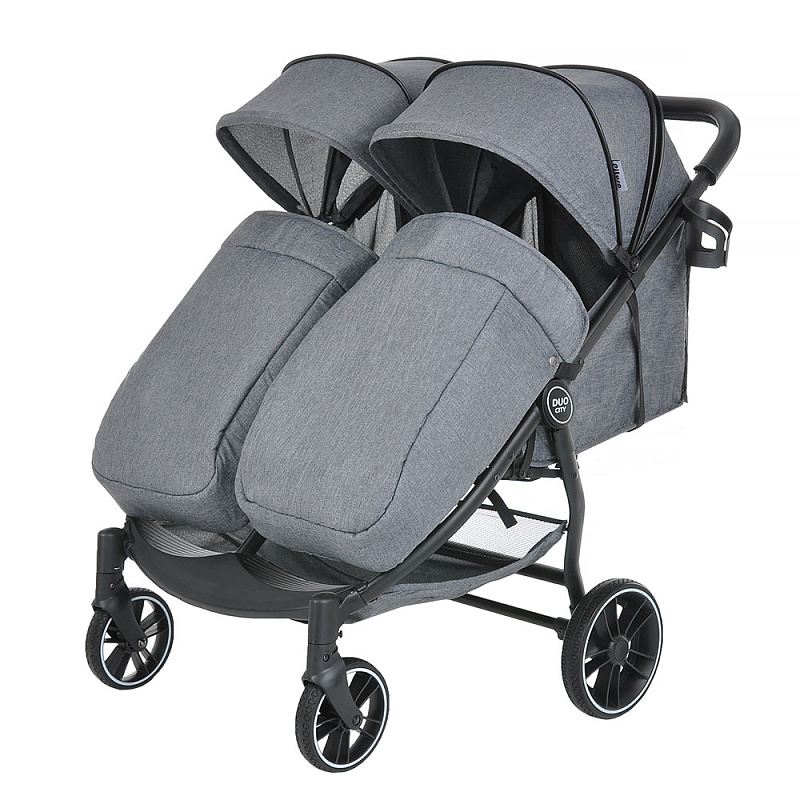 Прогулочная коляска для двойни Pituso Duocity с полиуретановыми (PU) колесами в магазине Коляски ...